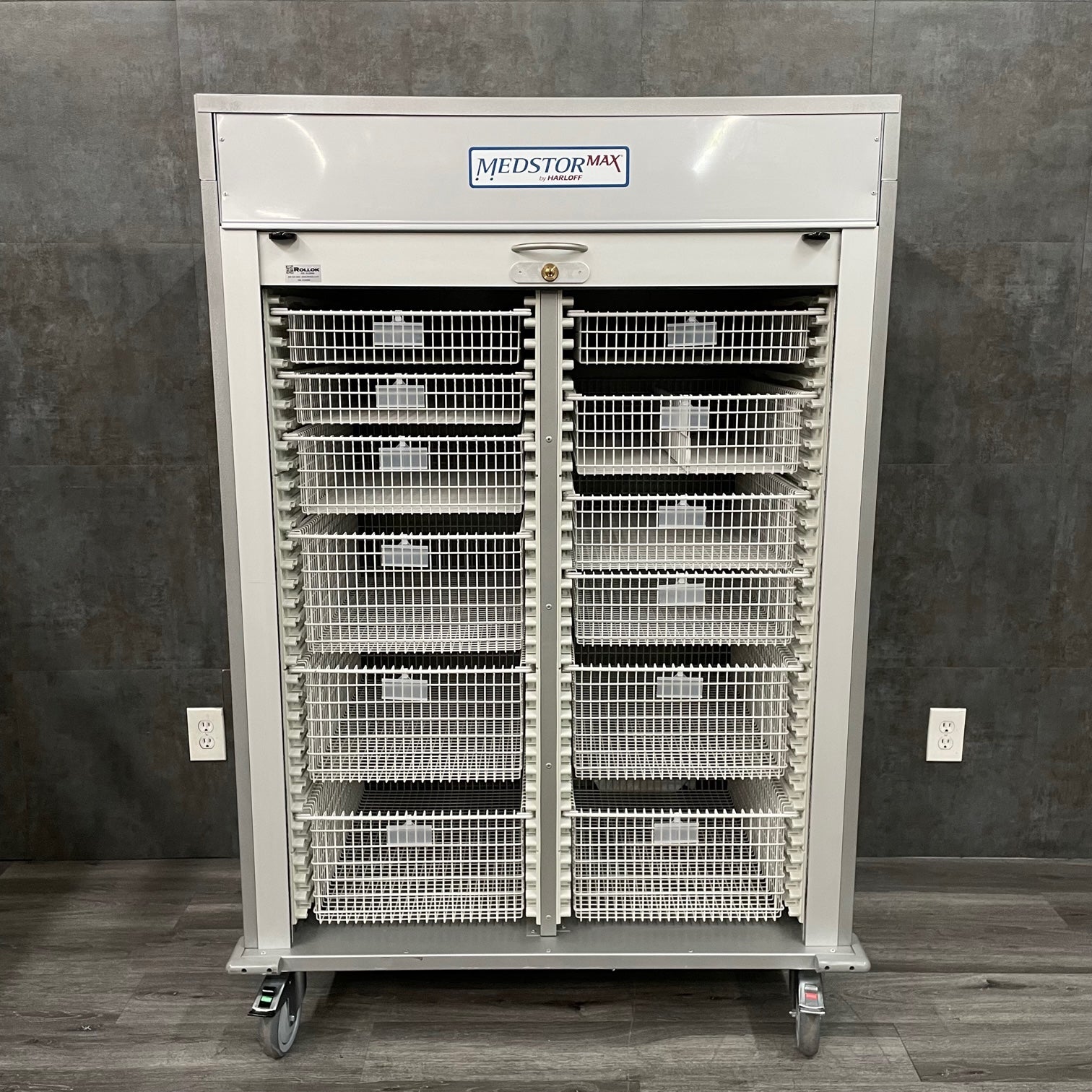 Harloff Medstor Max Medication Cart Medical Storage Cabinet