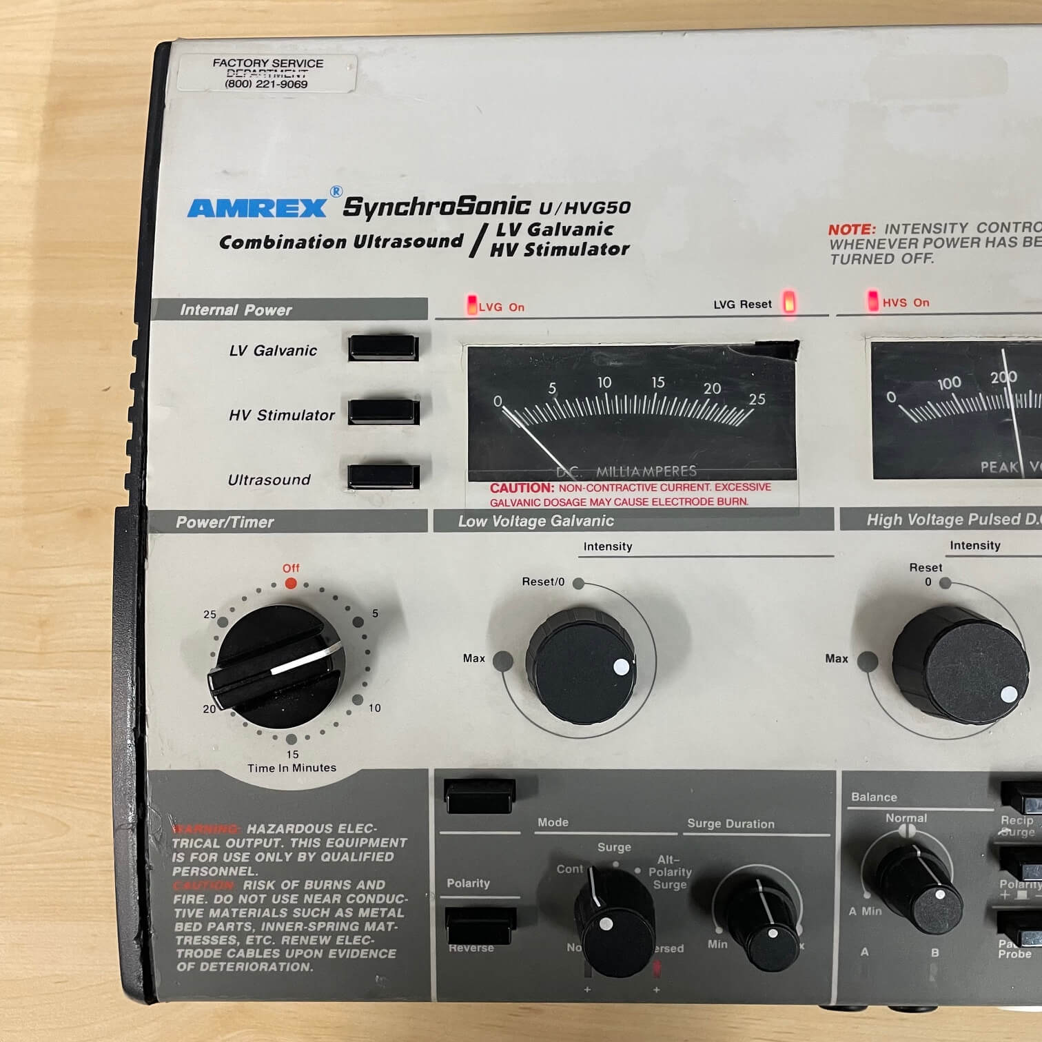 AMREX UHVG50 Synchro Sonic Ultrasound / Stimulator