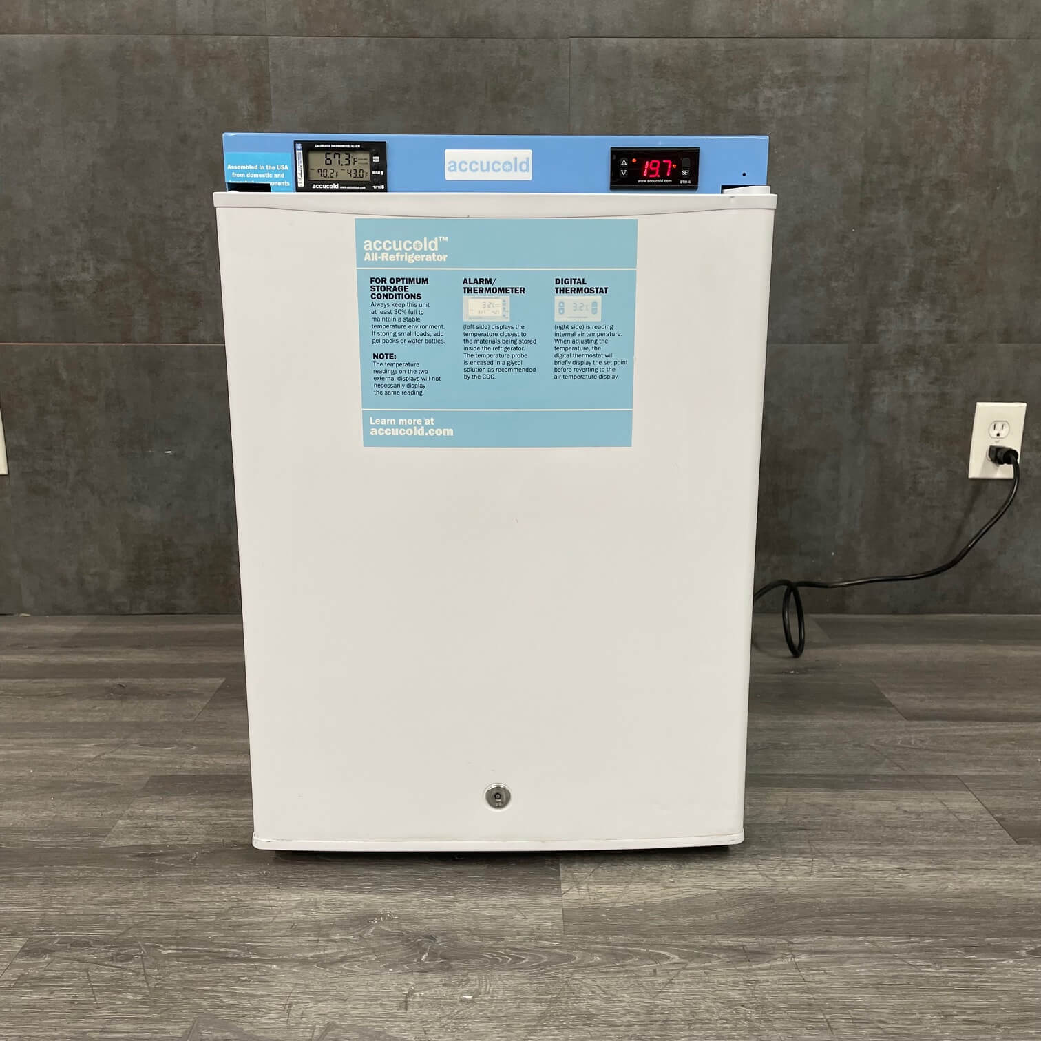 Accucold 2.4 CU FT Compact Vaccine Refrigerator