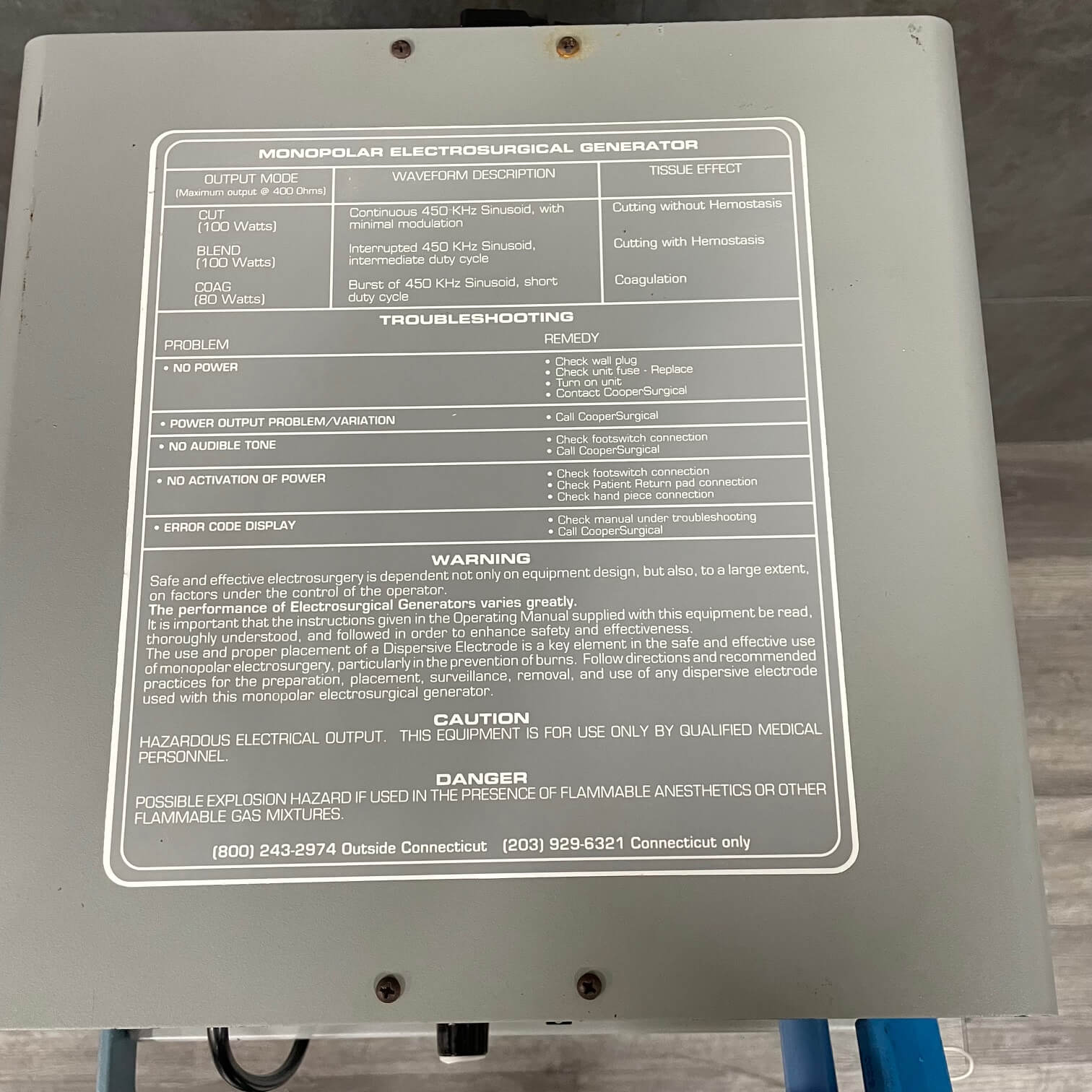 Cooper Surgical Leep system 1000 Workstation