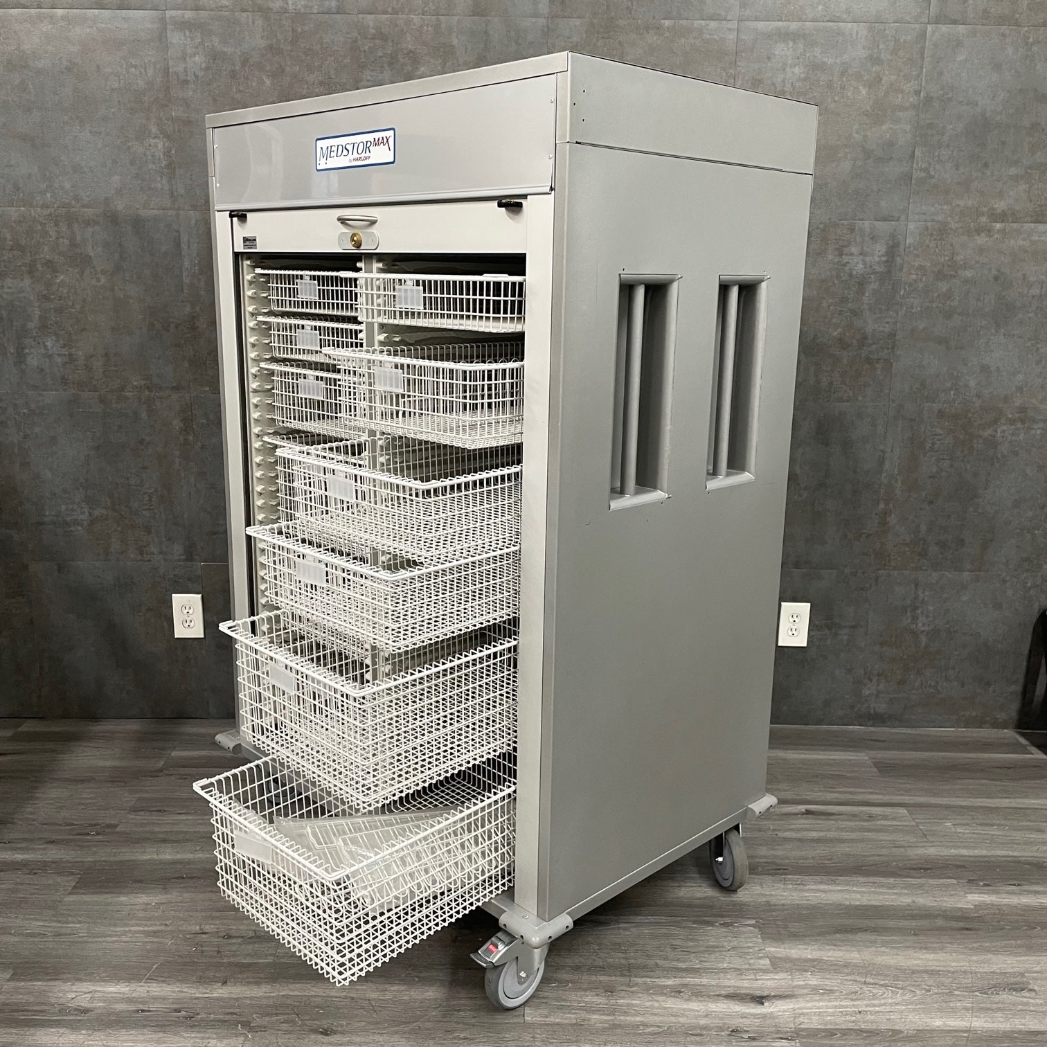 Harloff Medstor Max Medication Cart Medical Storage Cabinet