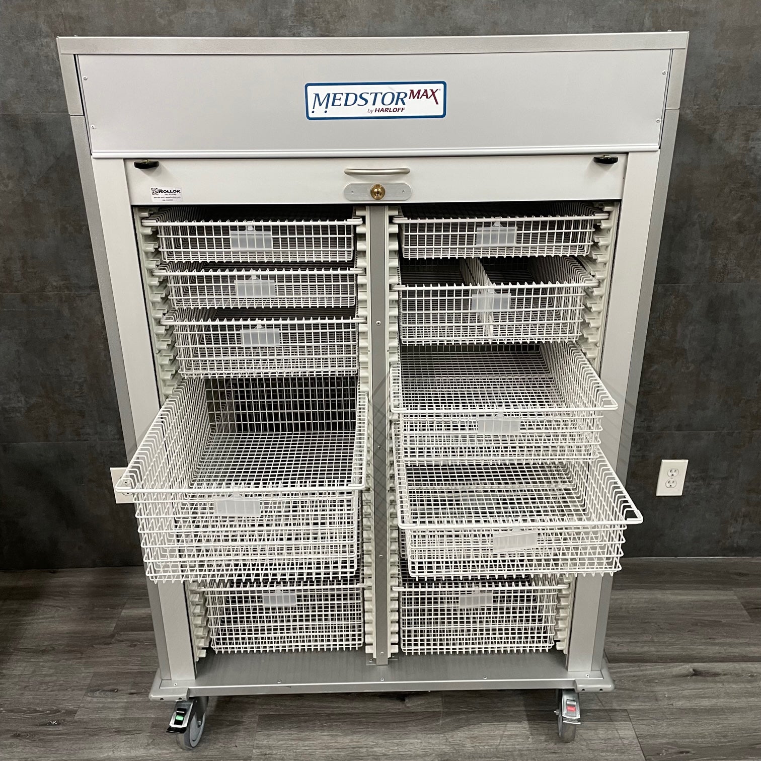 Harloff Medstor Max Medication Cart Medical Storage Cabinet