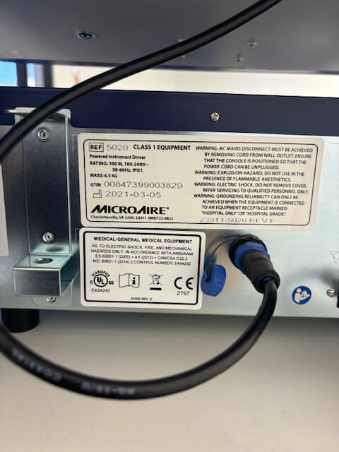 MicroAire PAL Tower Power Assisted Liposuction System