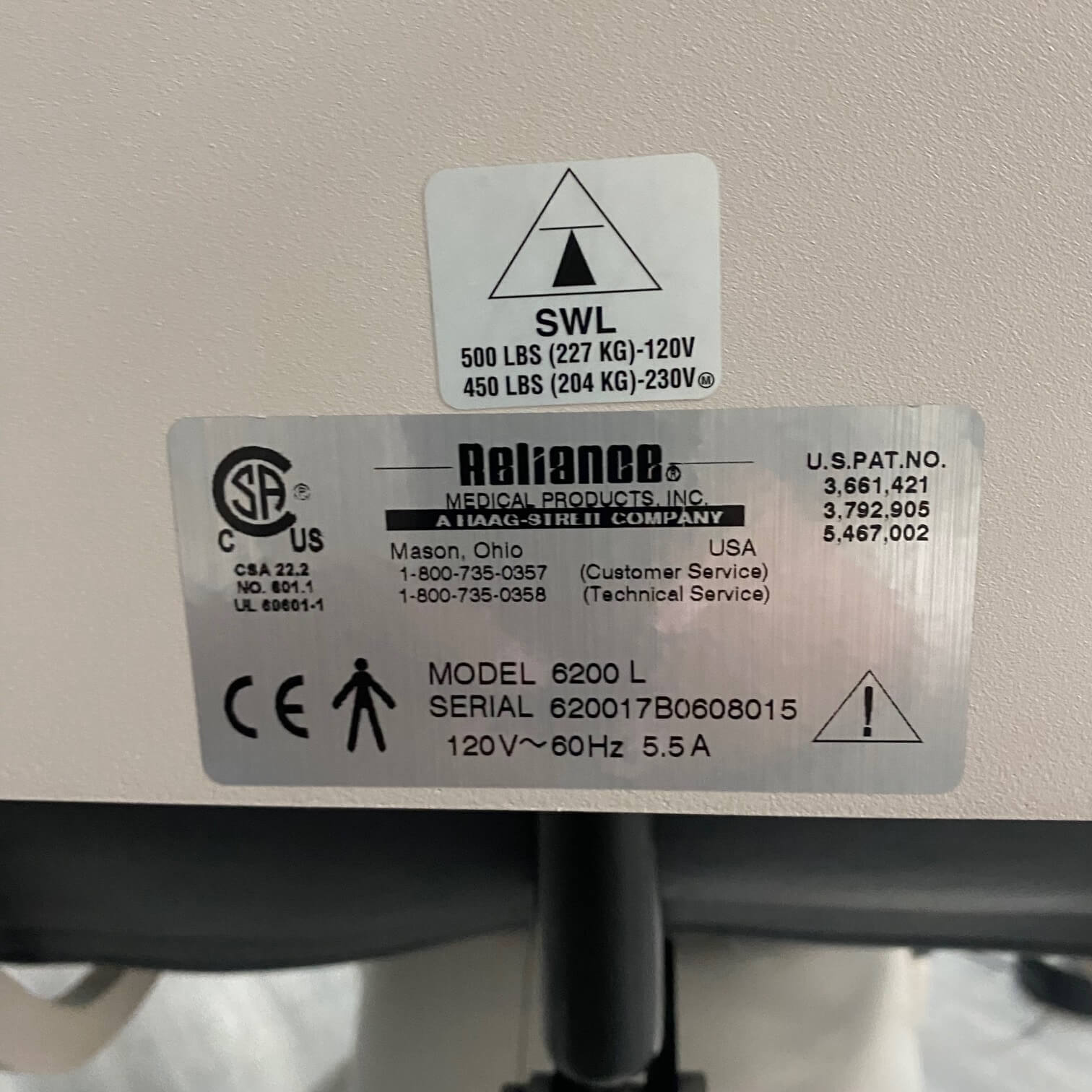 Reliance 6200 Exam Chair – Angelus Medical and Optical