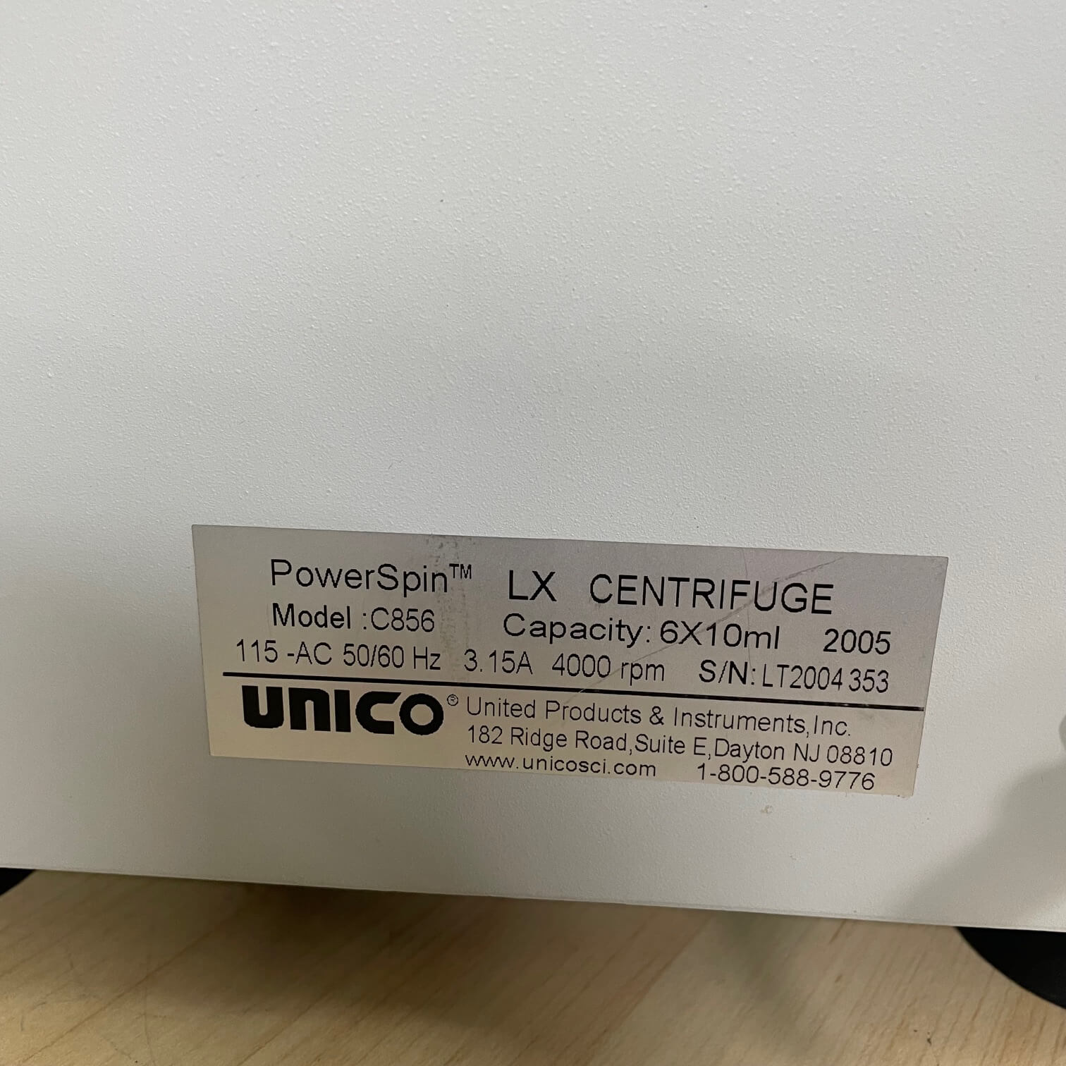 Unico Power Spin LX Centrifuge - – Angelus Medical and Optical