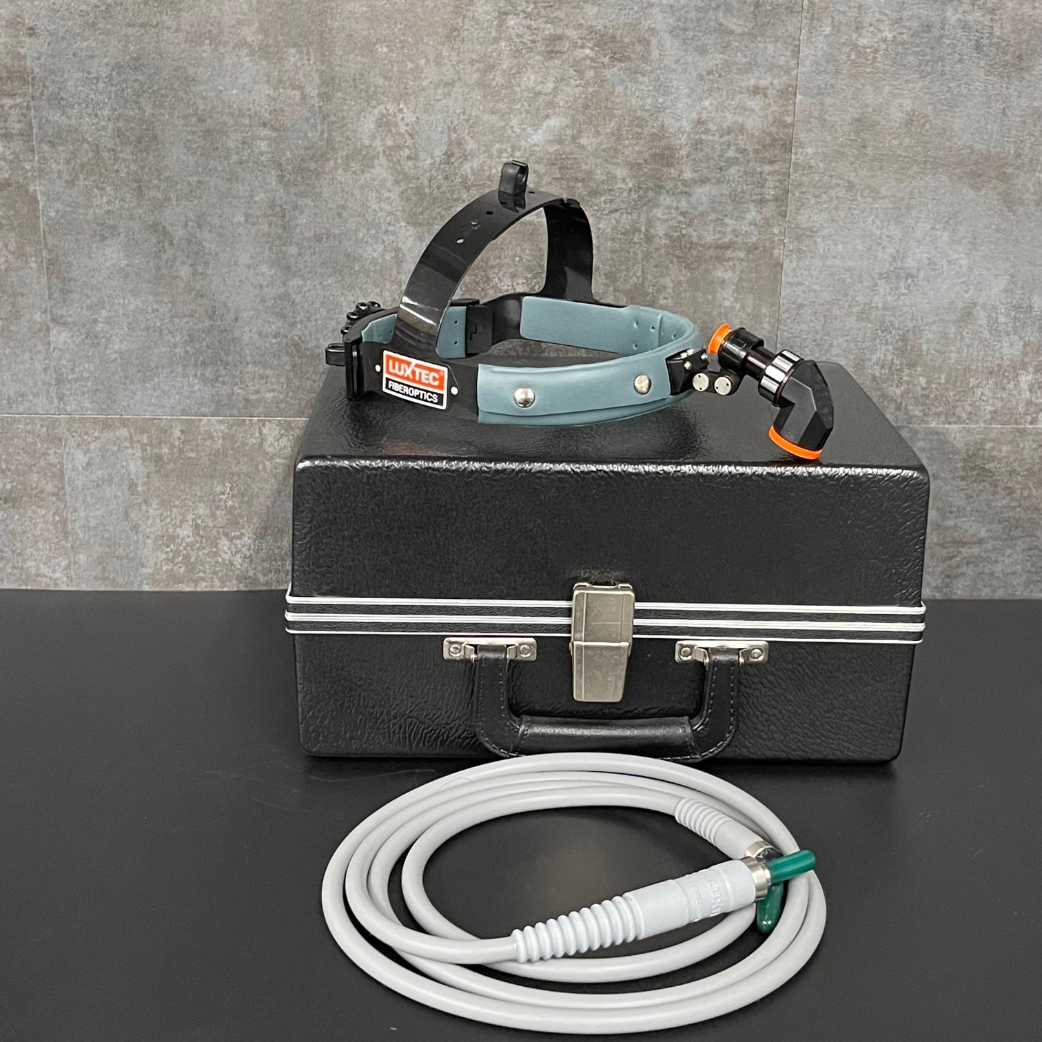 Luxtec Ultralite headlight and fiber optic cable