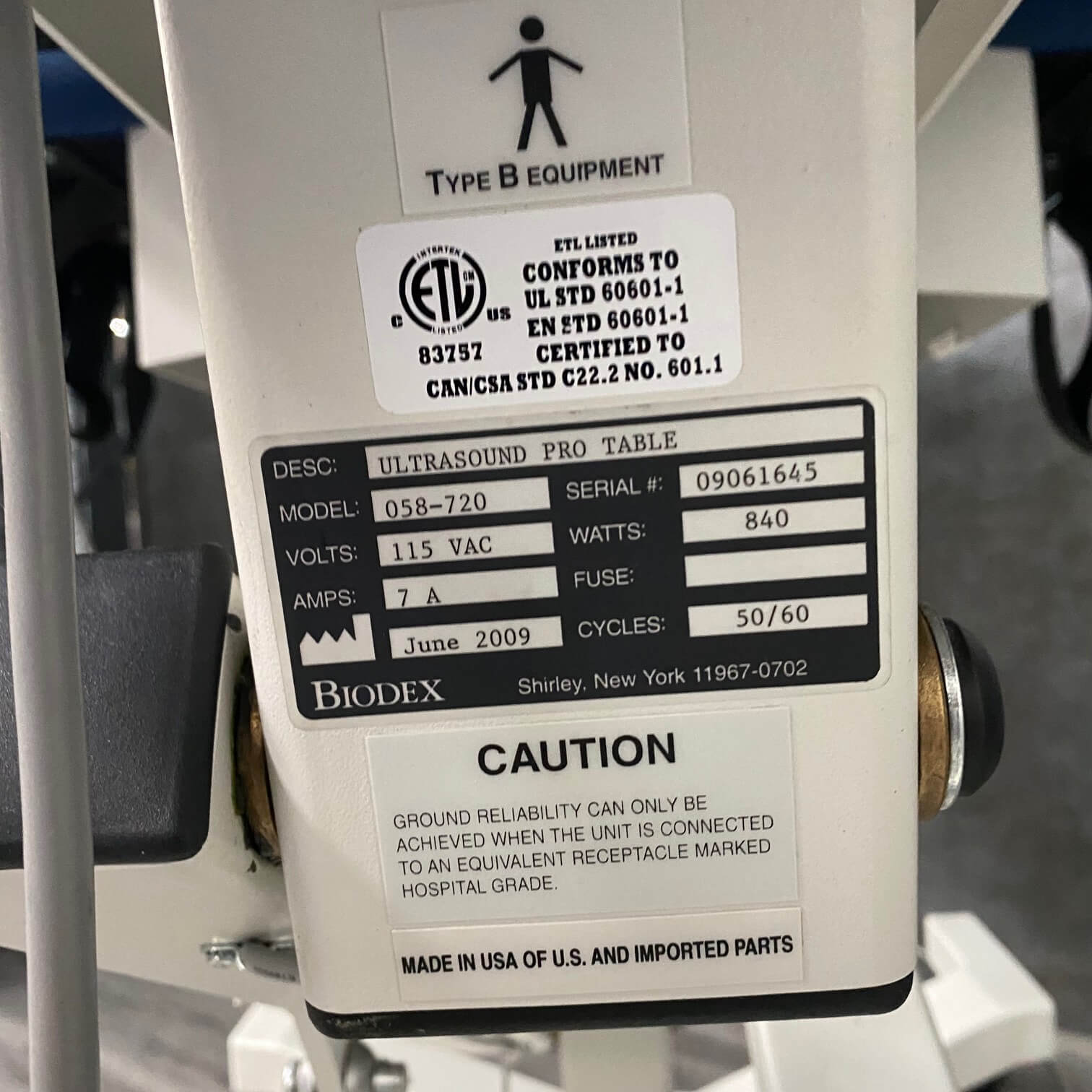 Biodex Ultrasound Pro 058-720 table w Stirrups ,Biodex – Angelus ...