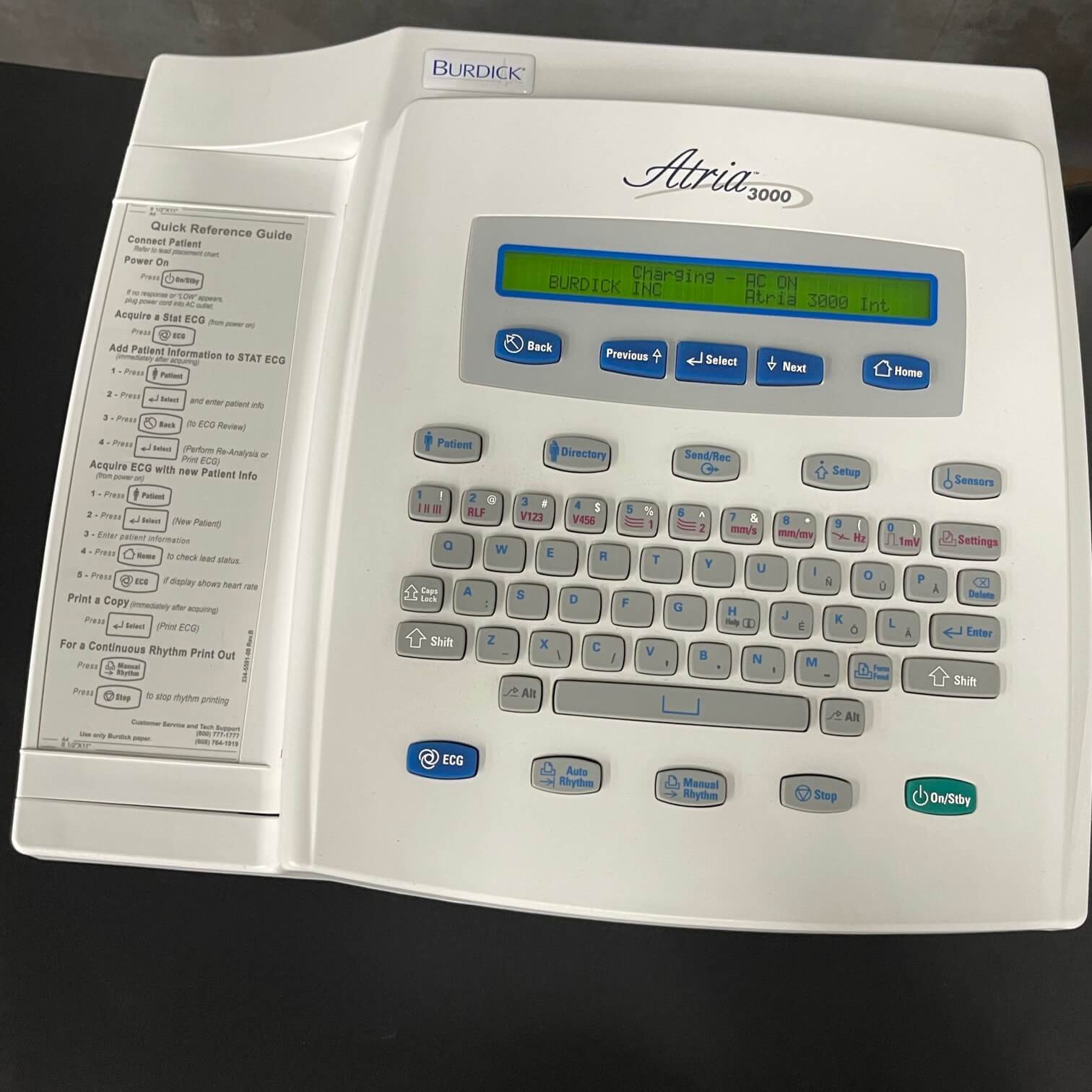 Burdick Atria 3000 ECG EKG