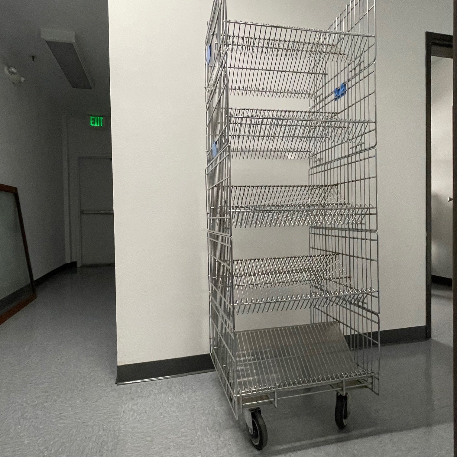Double Sided Suture Cart with Slanted Shelving