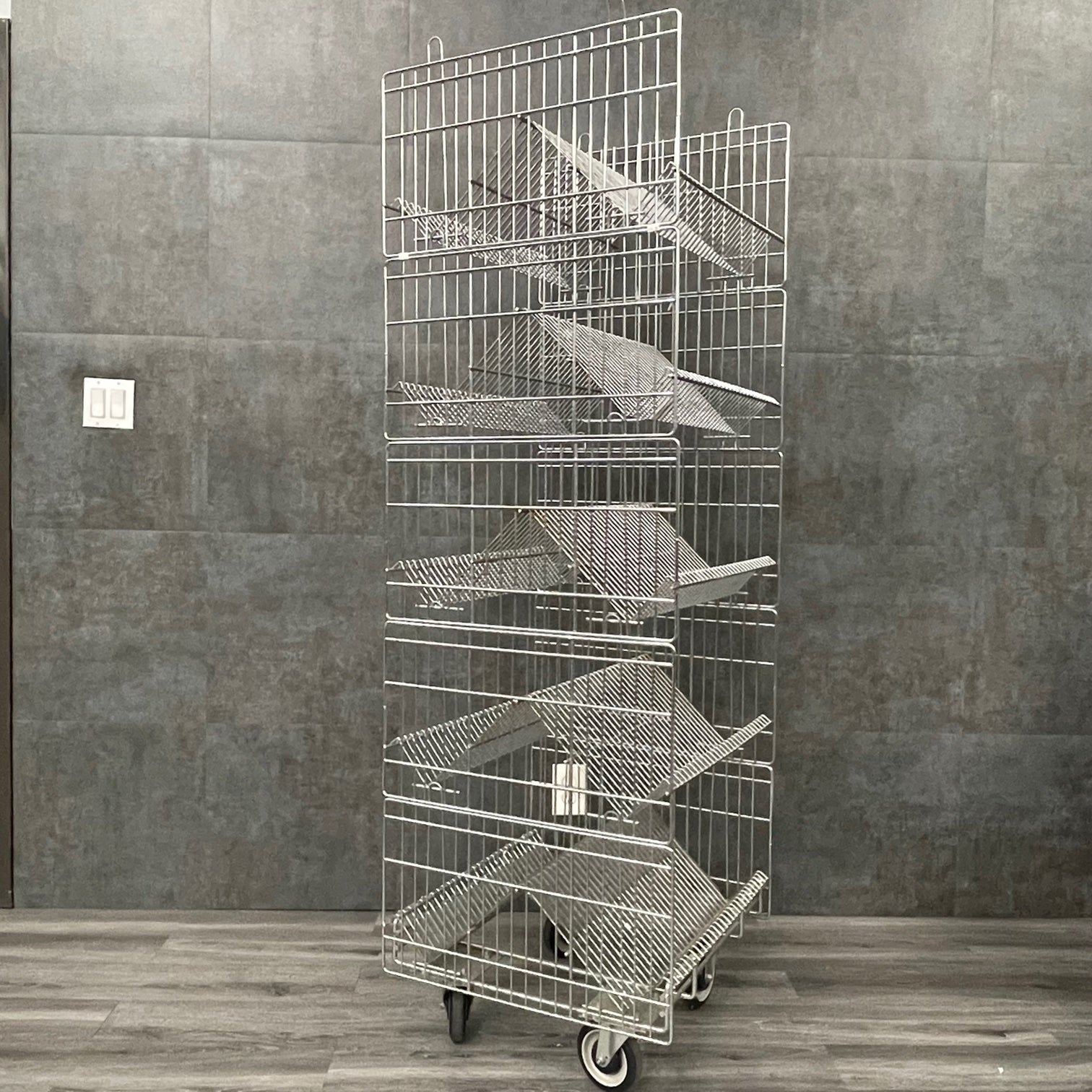 Double Sided Suture Cart with Slanted Shelving