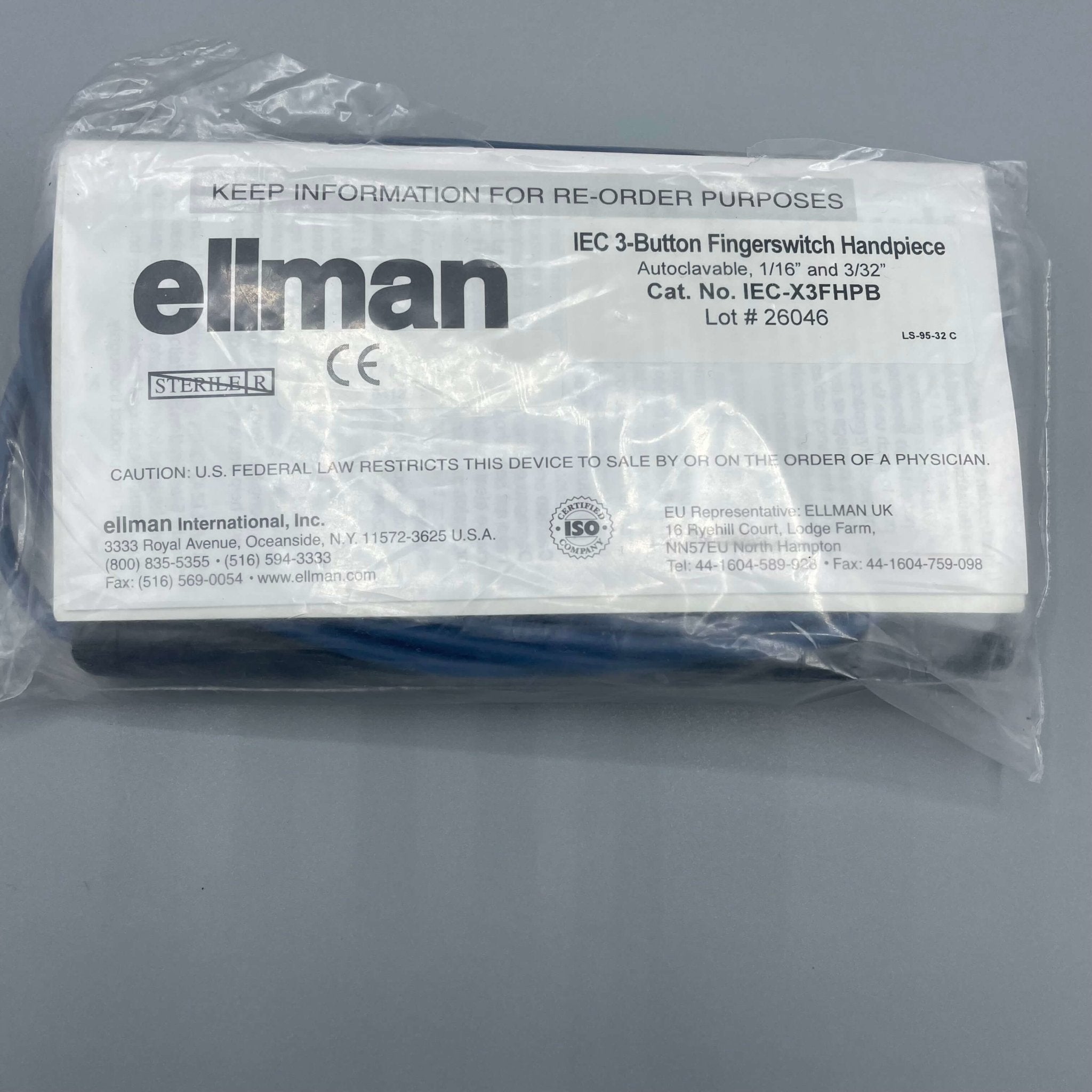 Ellman IEC 3-Button Fingerswitch Handpiece - – Angelus Medical and Optical