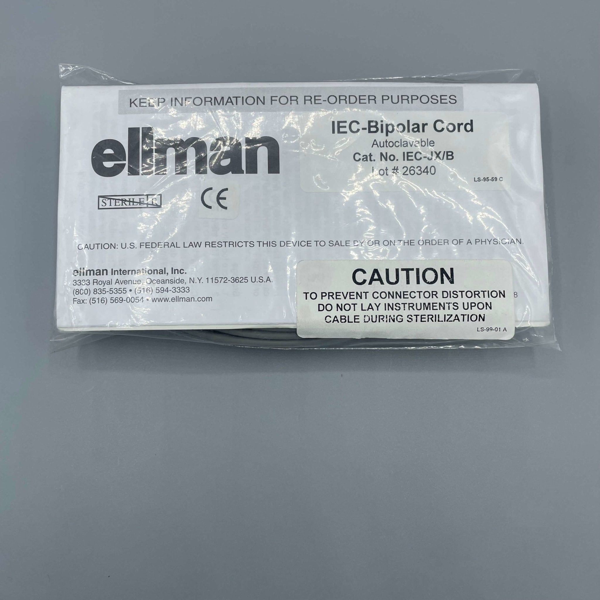 Ellman IEC Bipolar Cord - – Angelus Medical and Optical