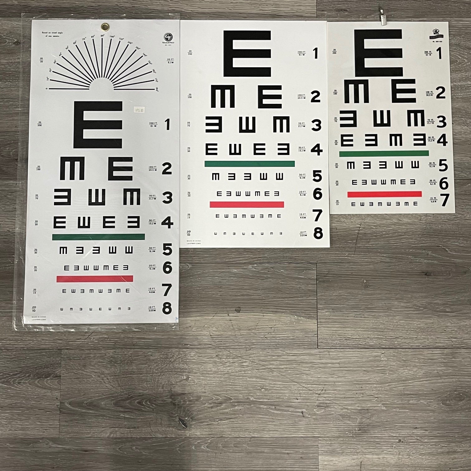 Illiterate E Plastic Eye Chart