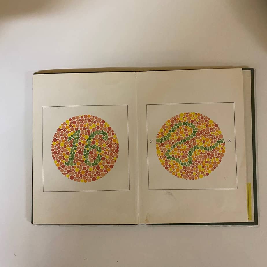 Ishihara Color Testing Book 14 Plate Vision Test Album