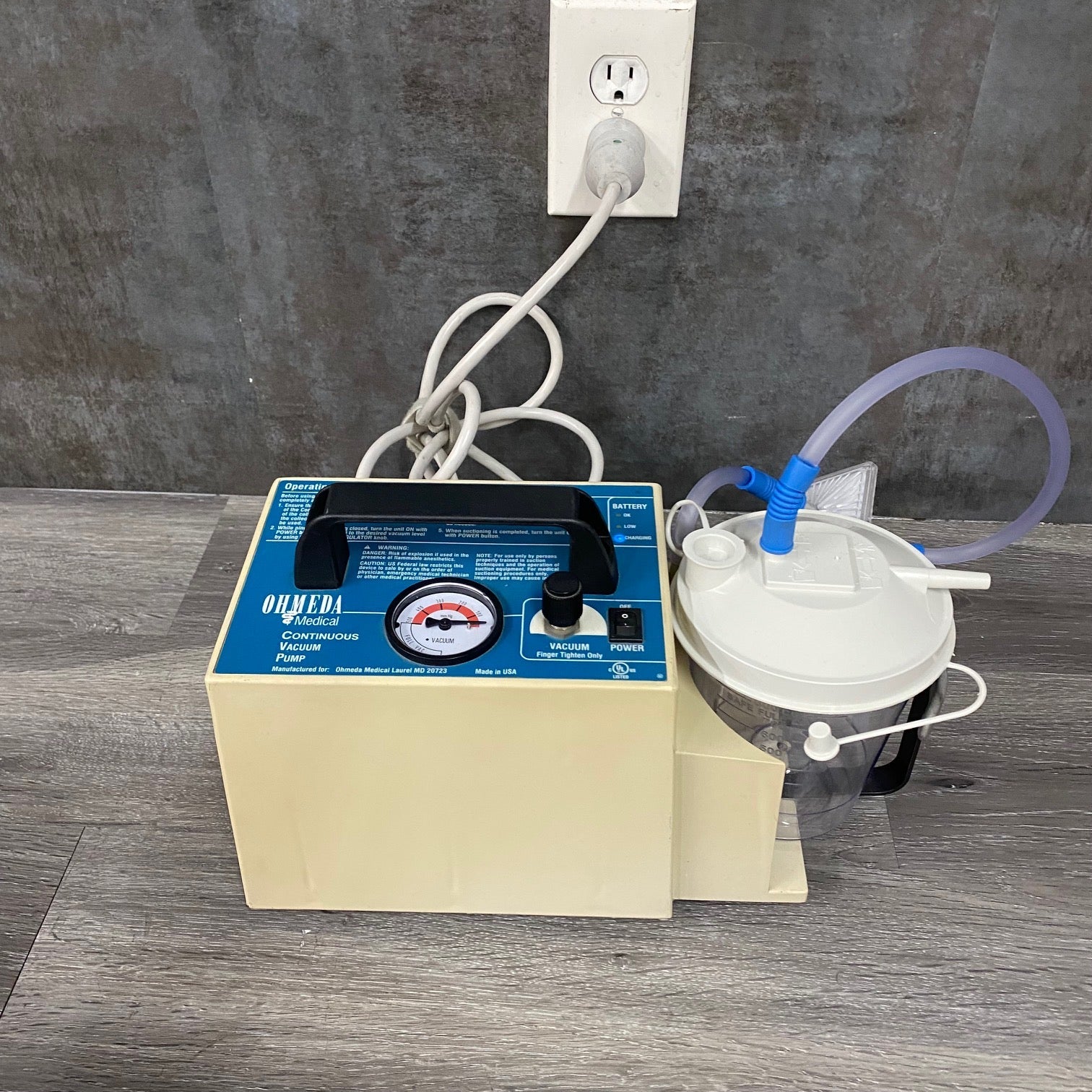 Ohmeda Continuous Portable Suction Pump