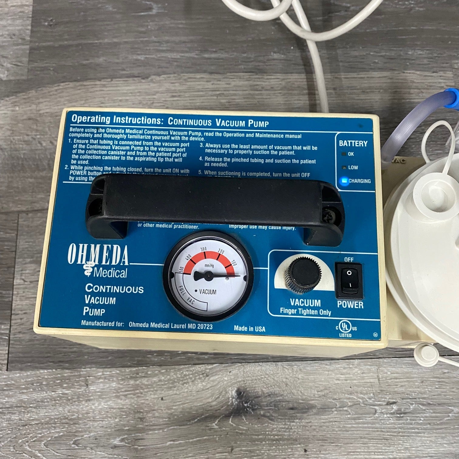 Ohmeda Continuous Portable Suction Pump