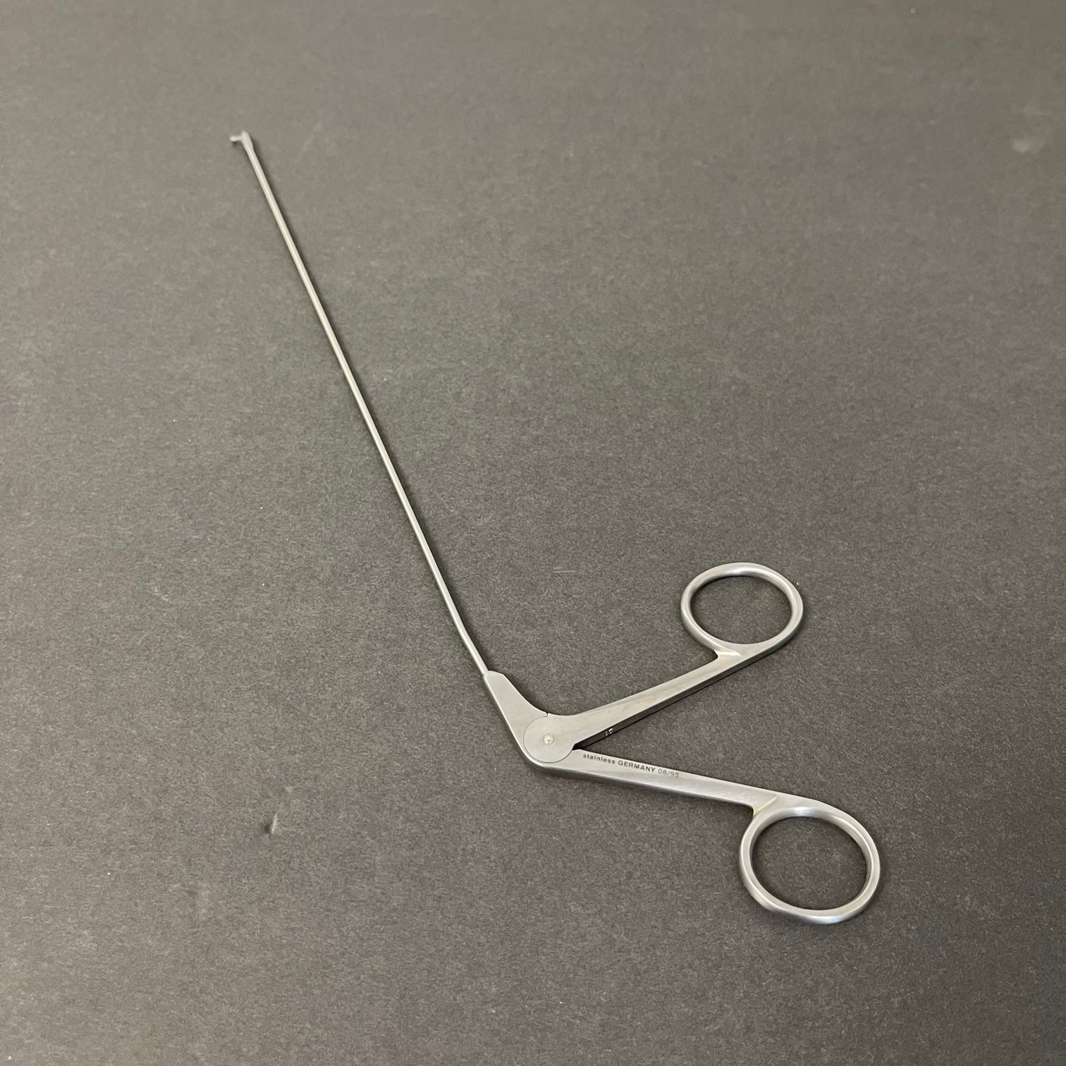Pilling 50-6460 laryngeal cup forceps left angled (Used)