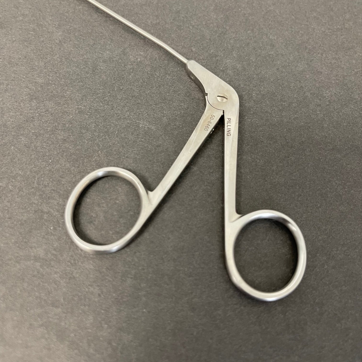 Pilling 50-6460 laryngeal cup forceps left angled (Used)
