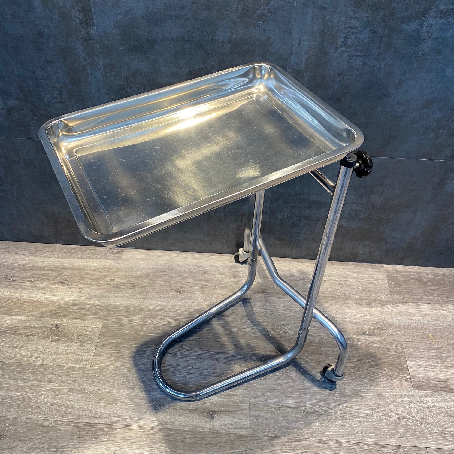 Stainless Steel Mayo Stand with Deep Tray