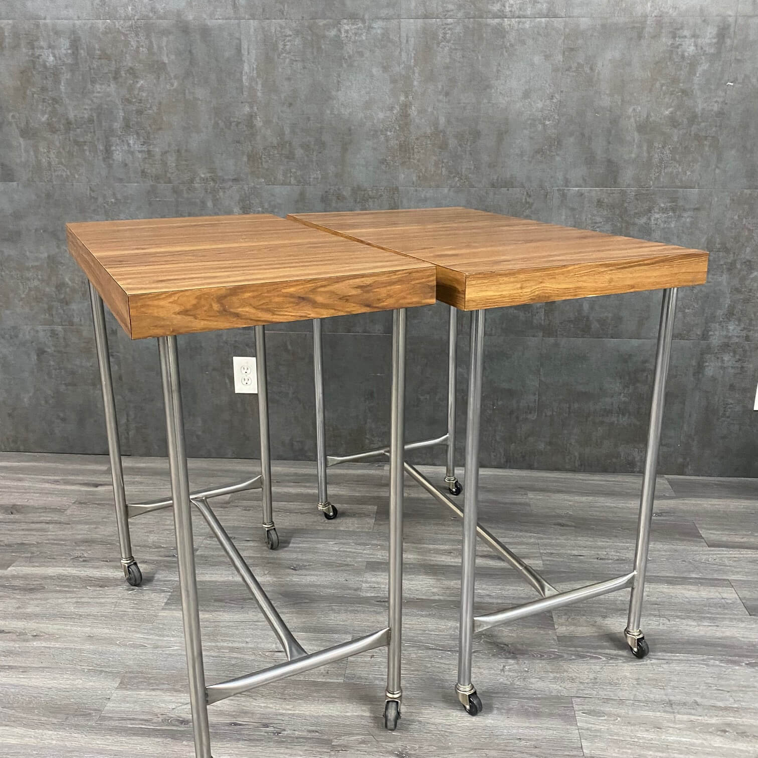 Stainless Steel Mobile Back Table w Removable Top