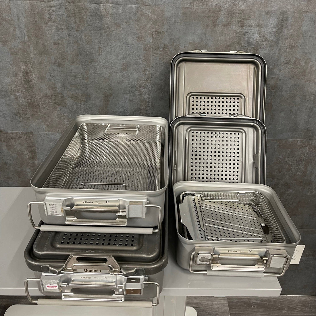 V. Mueller Sterilization Container Genesis Set of 3 (Used) - – Angelus ...