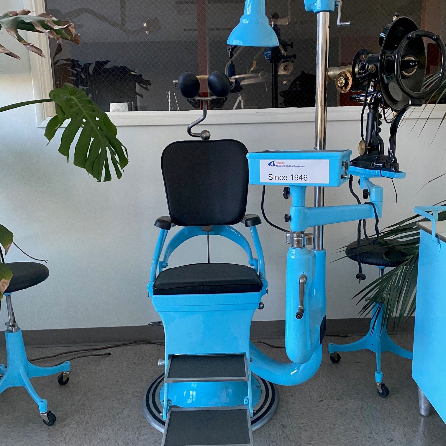 Vintage Optical Chair and Stand (Rental Only)