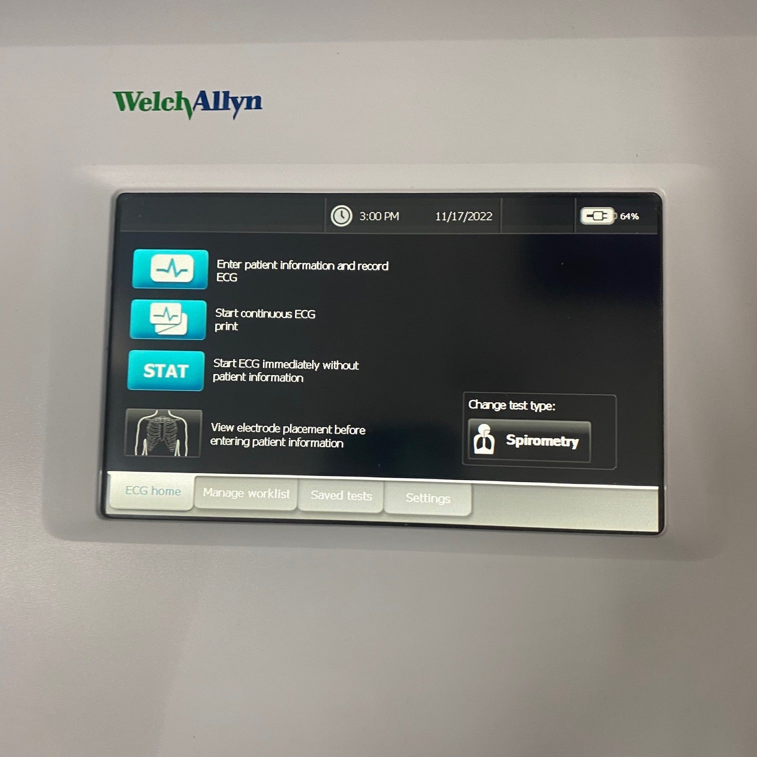 Welch Allyn CP 150 ECG Machine - 7" Touchscreen, Interpretation, USB ...